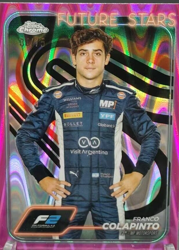 Franco Colapinto 2024 Topps Chrome Formula 1 #24 Pink RayWave Refractor ...