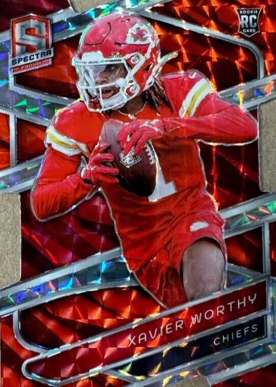 Xavier Worthy 2024 Spectra #7 Neon Orange Die-Cut /15 Price Guide ...