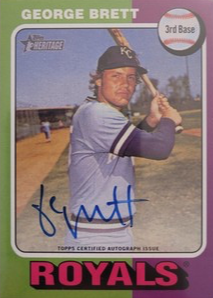 George Brett 2024 Topps Heritage High Number #RROA-GB Real One Reverse ...