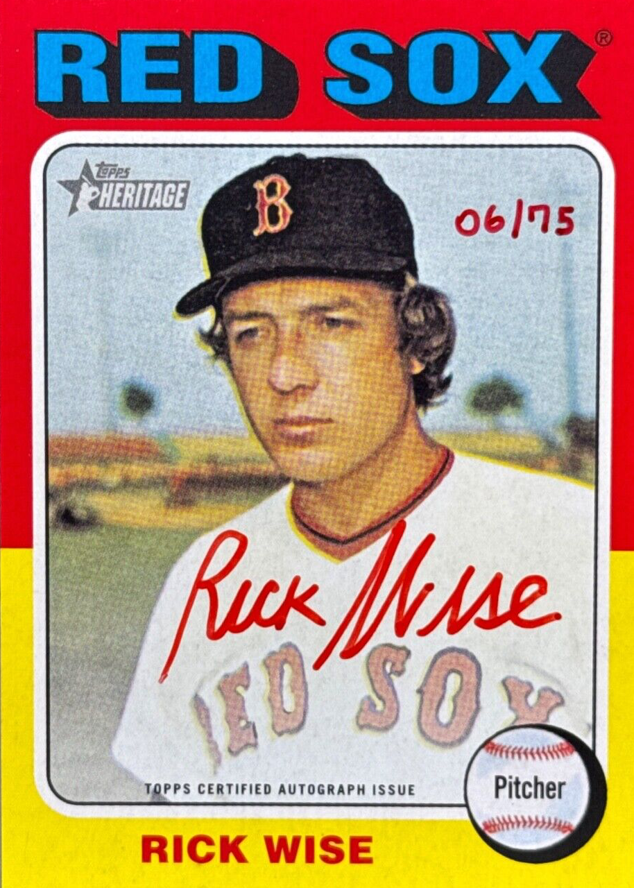 Rick Wise 2024 Topps Heritage High Number #ROA-RW Real One Autographs ...