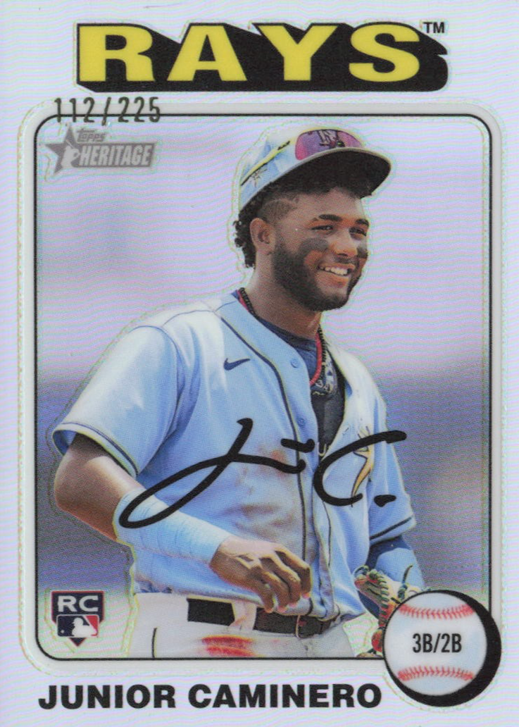 Junior Caminero 2024 Topps Heritage High Number #267 Chrome - Silver ...