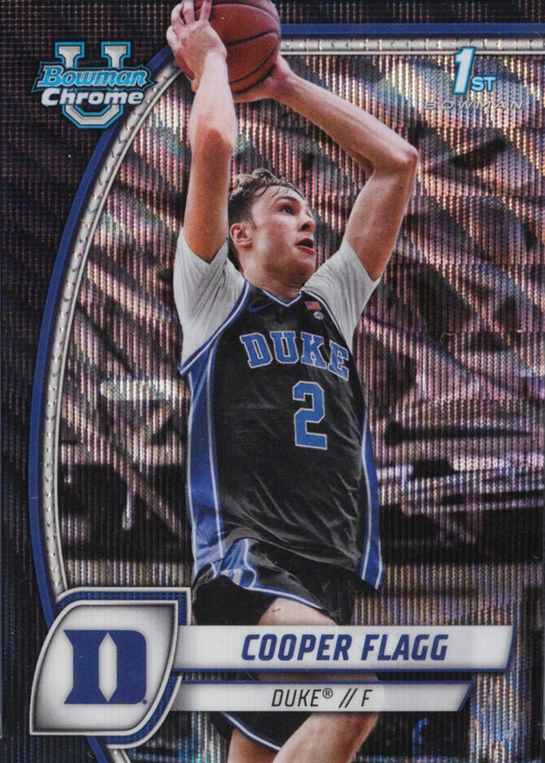 Cooper Flagg 2024 Bowman Chrome University #16 Black Wave Refractor ...