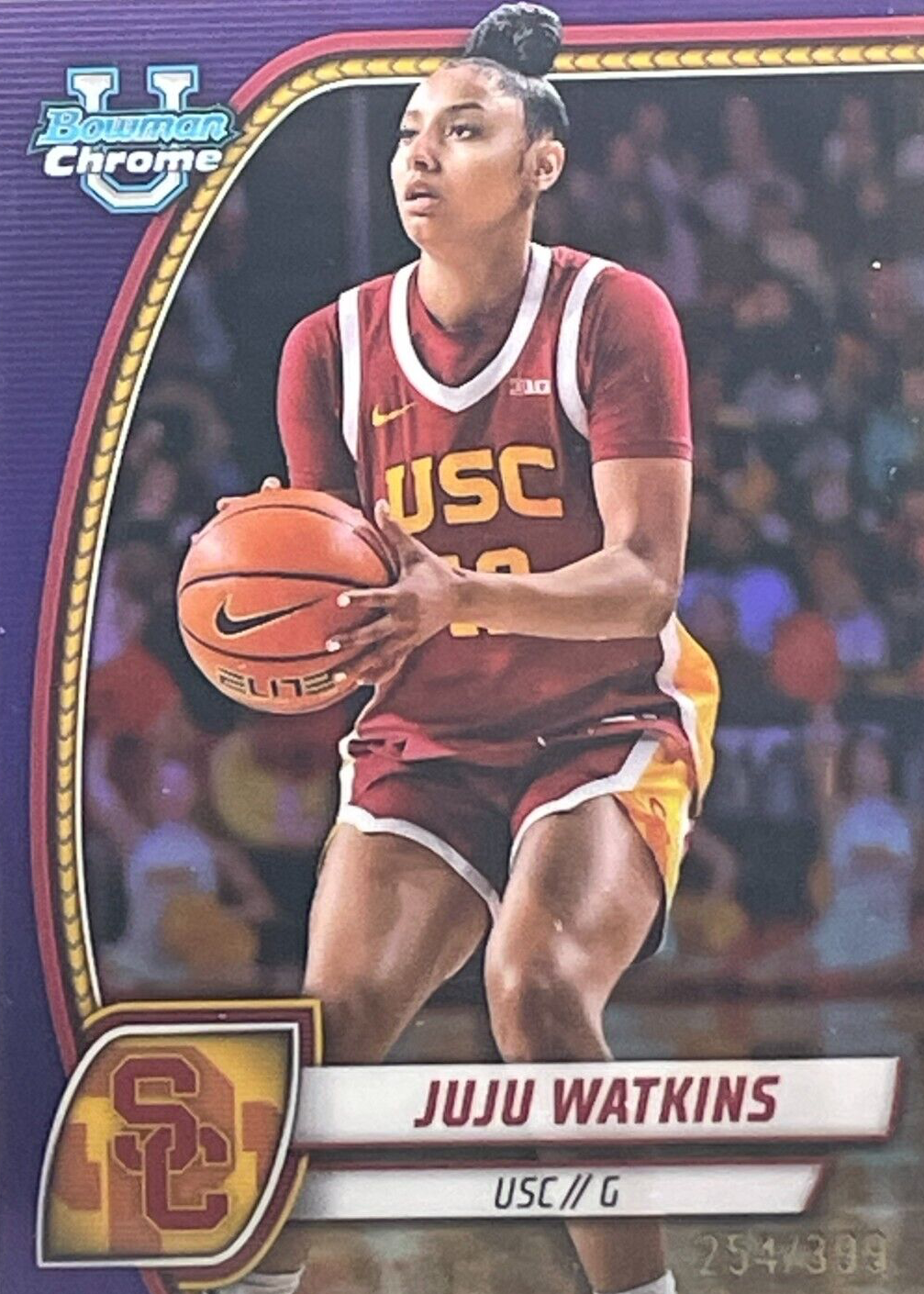 JuJu Watkins 2024 Bowman Chrome University #37 Purple Refractor /399 Price Guide - Sports Card ...
