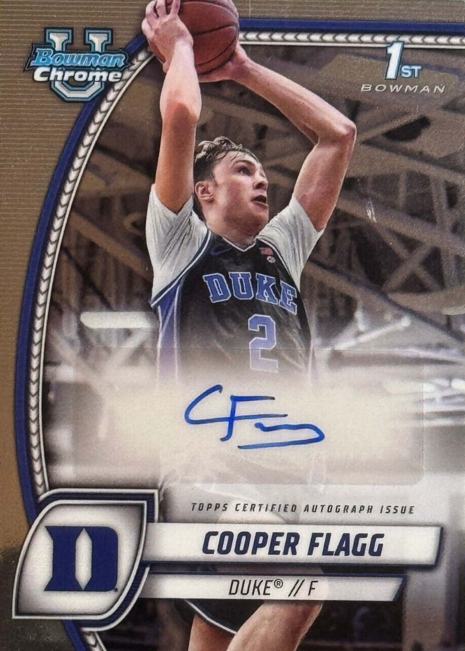 Cooper Flagg 2024 Bowman Chrome University #16 Prospect Auto (1st ...
