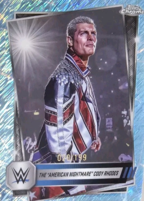 Cody Rhodes 2025 Topps Chrome WWE #1 Aqua Shimmer Refractor /199 Price ...