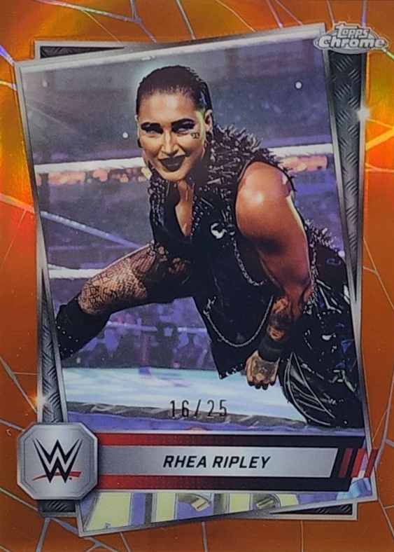 Rhea Ripley 2025 Topps Chrome WWE #80 Orange Refractor /25 Price Guide ...