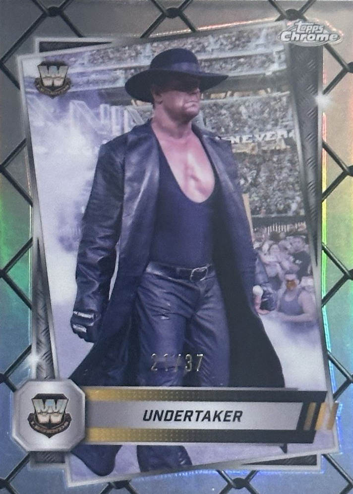 Undertaker 2025 Topps Chrome WWE #21 Steel Cage Refractor /37 Price Guide - Sports Card Investor