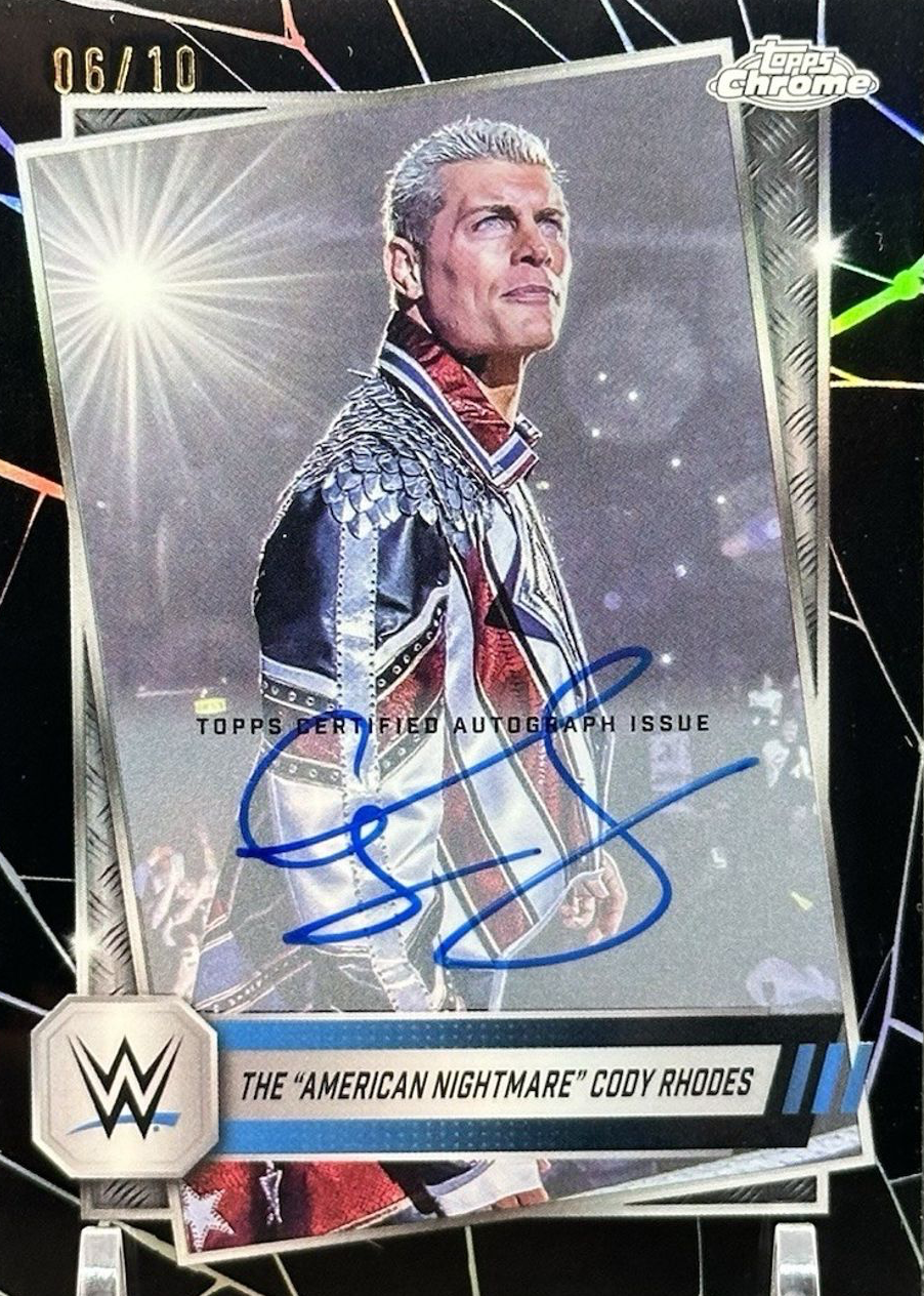Cody Rhodes 2025 Topps Chrome WWE #CLA-AN Autographs - Black Refractor ...