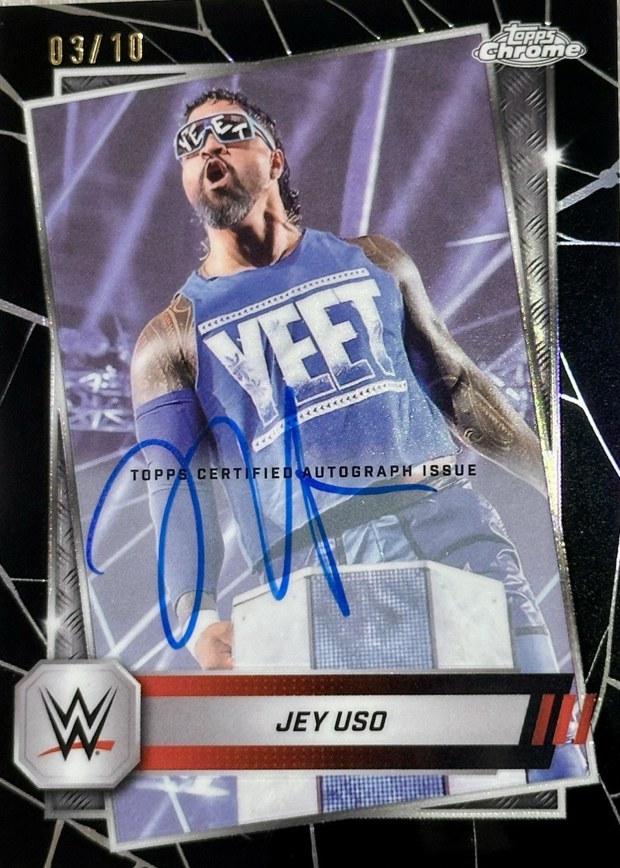 Jey Uso 2025 Topps Chrome WWE #CLA-JY Autographs - Black Refractor /10 ...