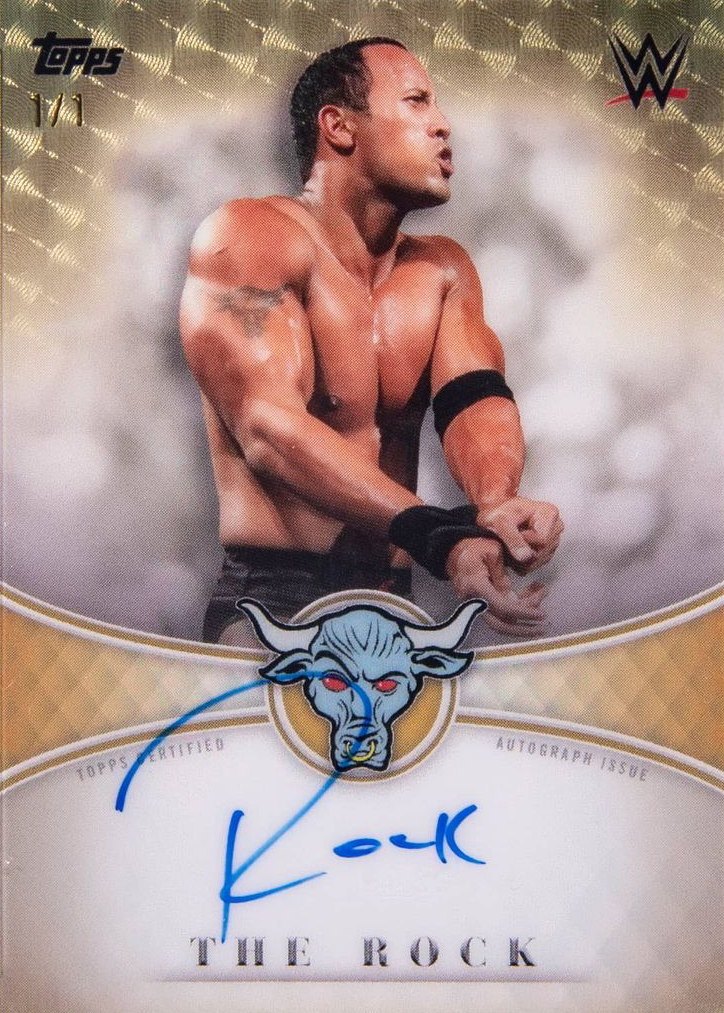 The Rock 2025 Topps Chrome WWE #CLA-RK Autographs - Superfractor /1 ...