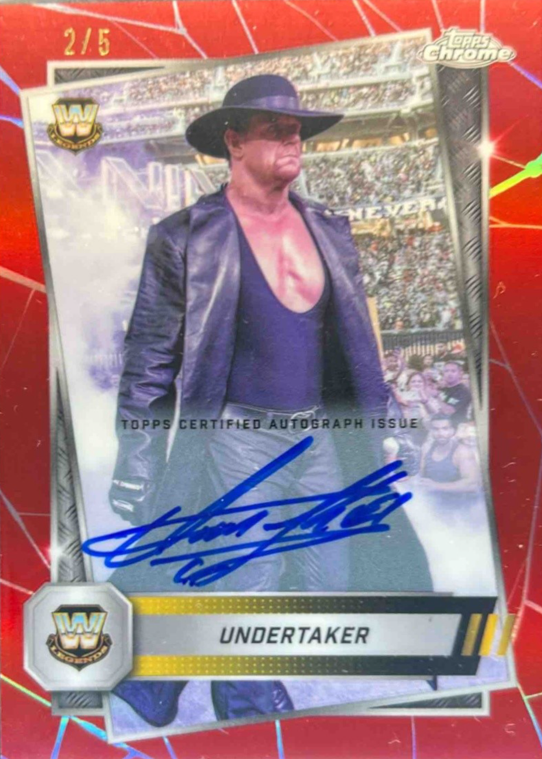 Undertaker 2025 Topps Chrome WWE #CLA-TK Autographs - Red Refractor /5 ...