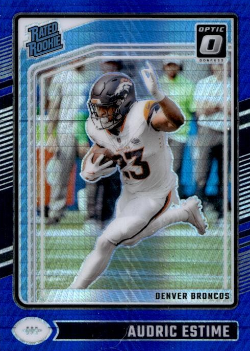 Audric Estime 2024 Optic #206 Blue Hyper Price Guide - Sports Card Investor