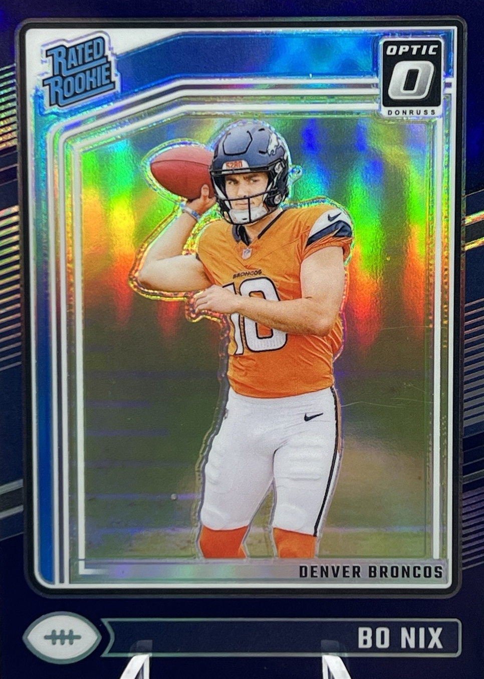 Bo Nix 2024 Optic #209 Purple /60 Price Guide - Sports Card Investor