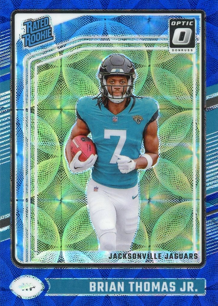 Brian Thomas Jr. 2024 Optic #214 Blue Scope Price Guide - Sports Card ...
