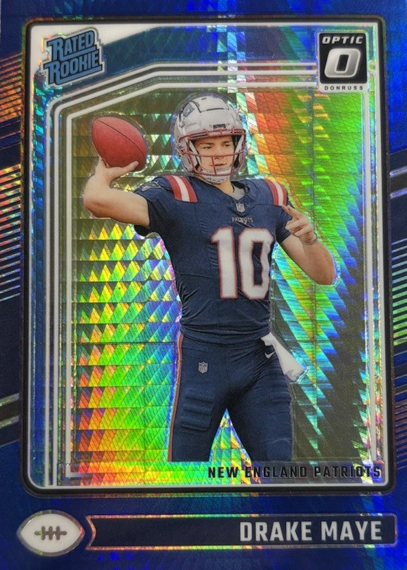 Drake Maye 2024 Optic #229 Blue Hyper Price Guide - Sports Card Investor