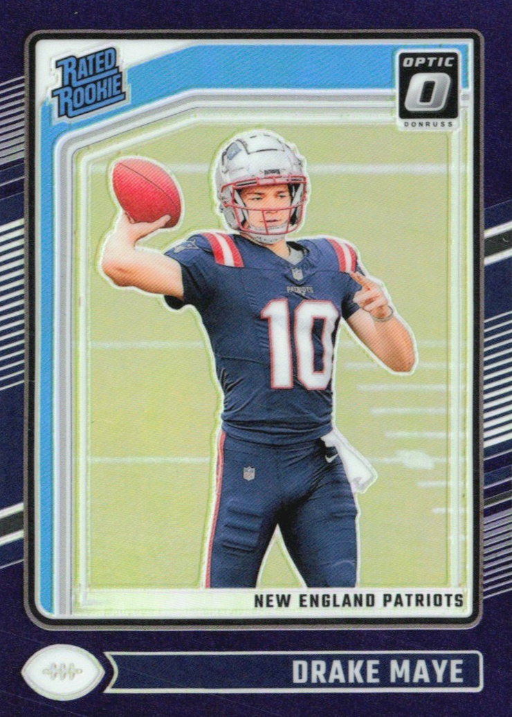 Drake Maye 2024 Optic #229 Purple /60 Price Guide - Sports Card Investor