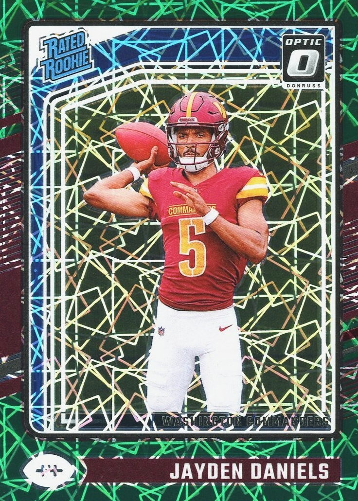 Jayden Daniels 2024 Optic #248 Green Velocity Price Guide - Sports Card Investor