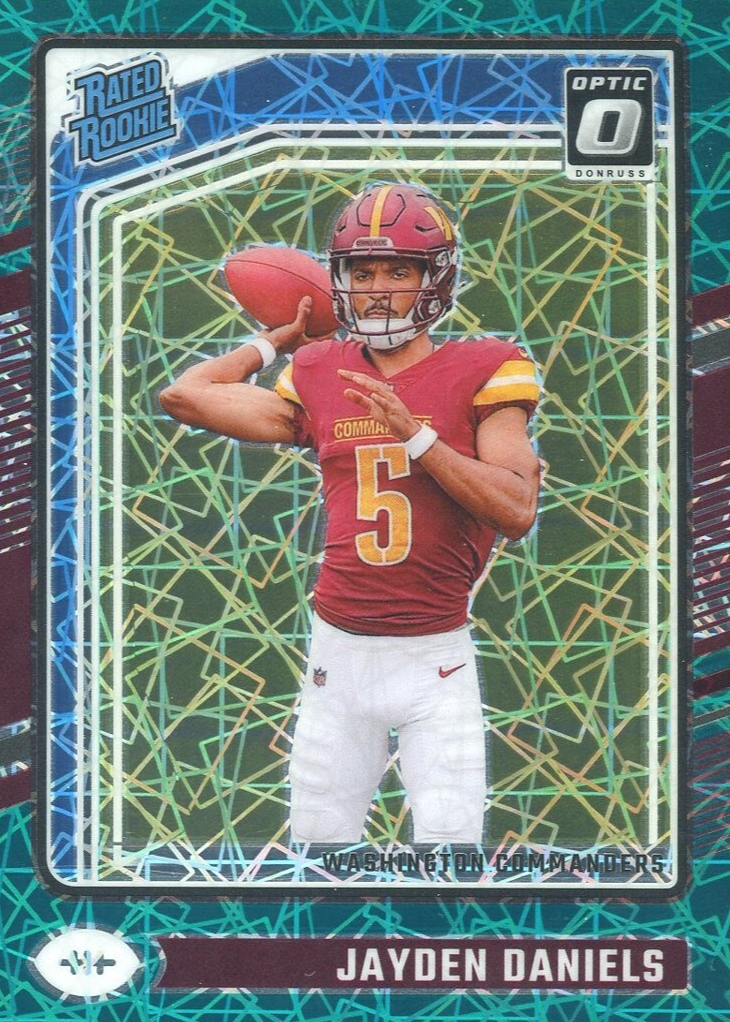 Jayden Daniels 2024 Optic #248 Teal Velocity Price Guide - Sports Card Investor
