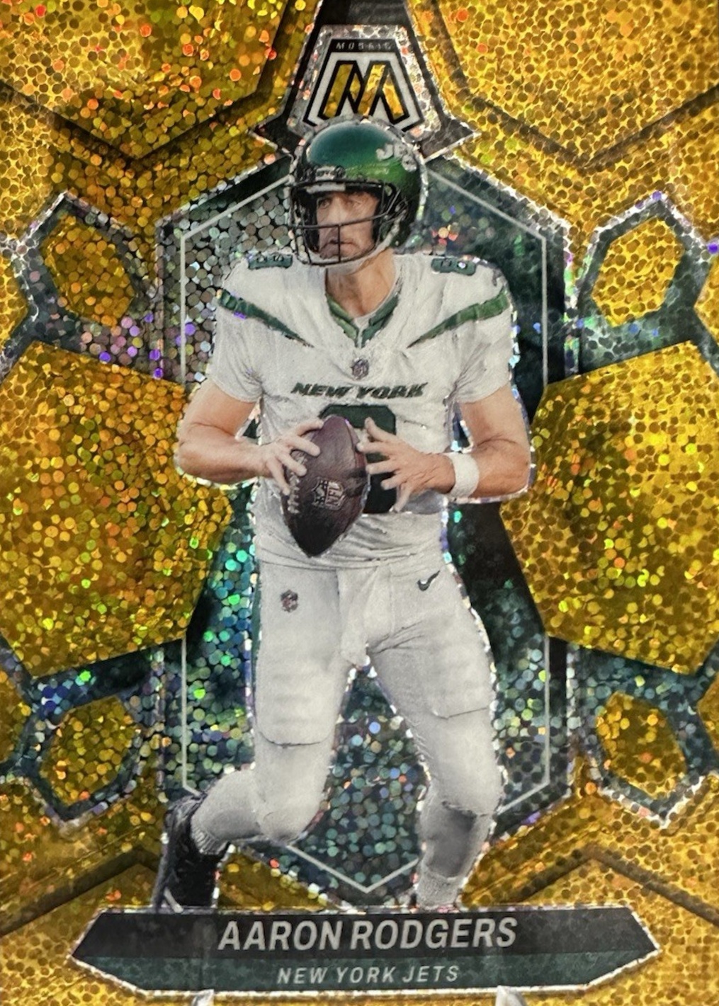 Aaron Rodgers 2024 Mosaic #169 Gold Sparkle /24 Price Guide - Sports ...