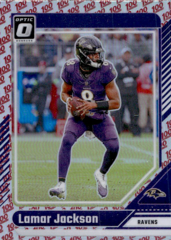 Lamar Jackson 2024 Optic #13 One Hundred /(SSP) Price Guide - Sports ...