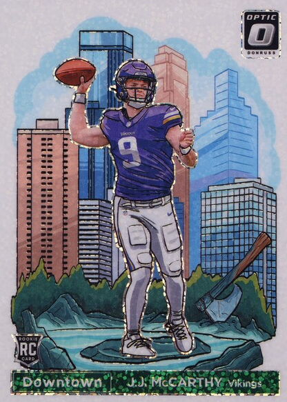 JJ McCarthy 2024 Optic #11 Downtown - White Sparkle /1 Price Guide ...