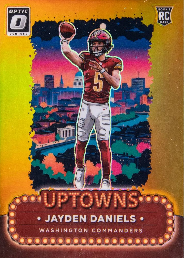 Jayden Daniels 2024 Optic #2 Uptowns - Gold /10 Price Guide - Sports ...