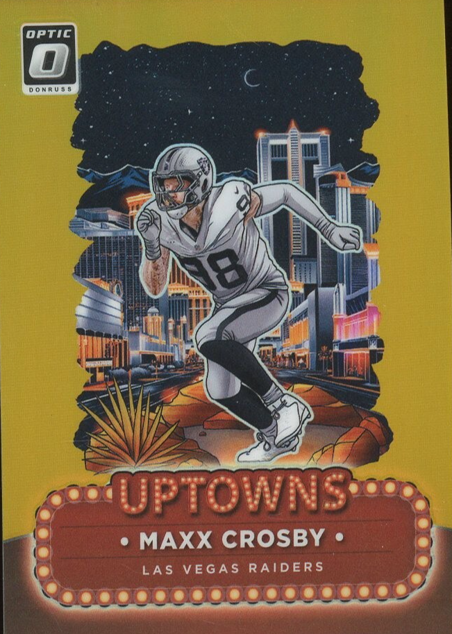 Maxx Crosby 2024 Optic #22 Uptowns - Gold /10 Price Guide - Sports Card ...
