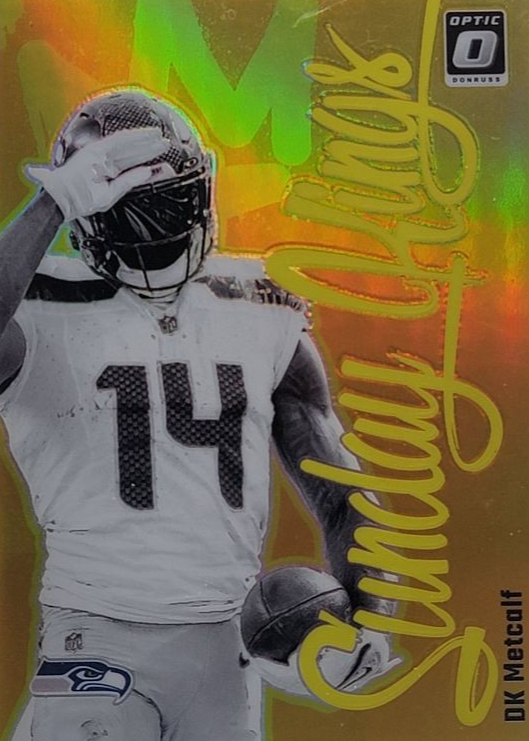 DK Metcalf 2024 Optic #6 Sunday Kings - Gold /10 Price Guide - Sports ...