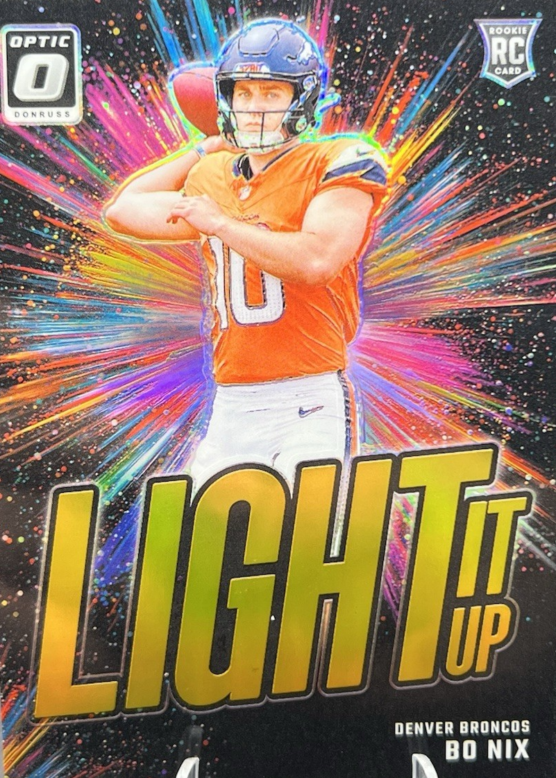 Bo Nix 2024 Optic #6 Light It Up - Gold /10 Price Guide - Sports Card ...