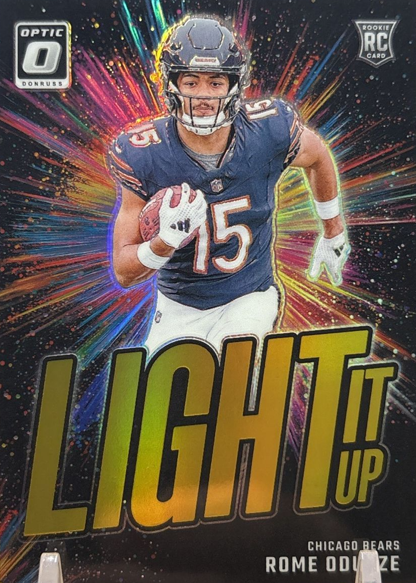 Rome Odunze 2024 Optic #10 Light It Up - Gold /10 Price Guide - Sports ...