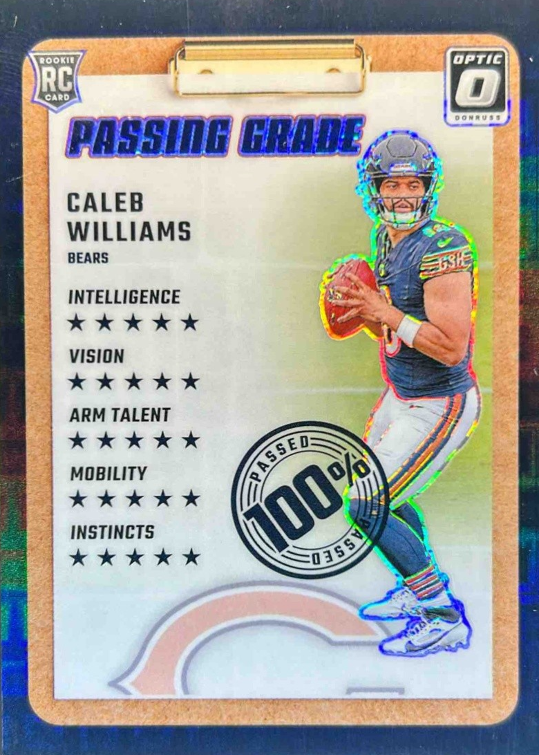 Caleb Williams 2024 Optic #1 Passing Grade - Black Pandora /25 Price ...