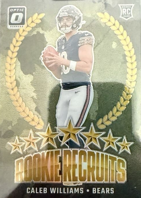 Caleb Williams 2024 Optic #1 Rookie Recruits - Gold /10 Price Guide ...
