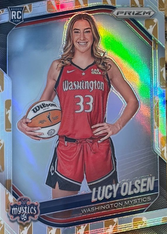 Lucy Olsen 2025 Prizm WNBA #145 Rookie Variation - Gold WNBA Logo /10 ...