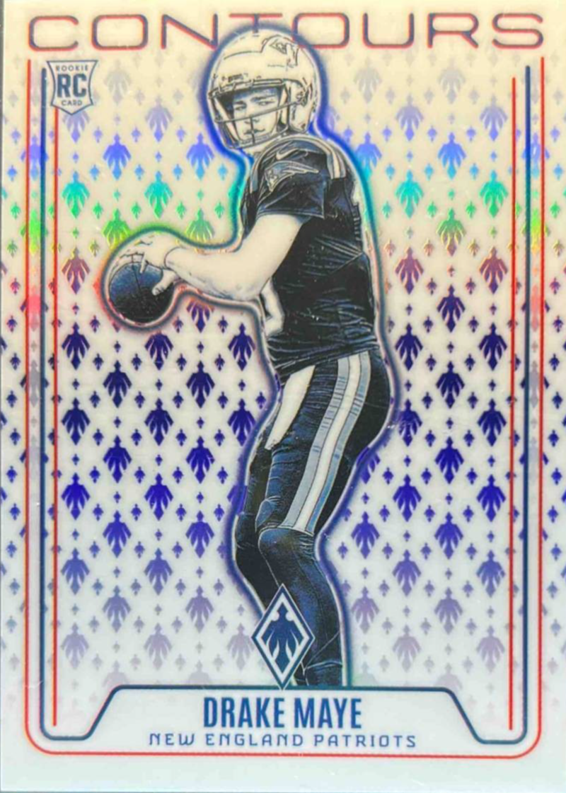 Drake Maye 2024 Phoenix #CON-DME Contours - Blue /50 Price Guide ...