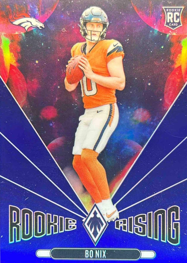 Bo Nix 2024 Phoenix #RR-BNX Rookie Rising - Blue /50 Price Guide ...