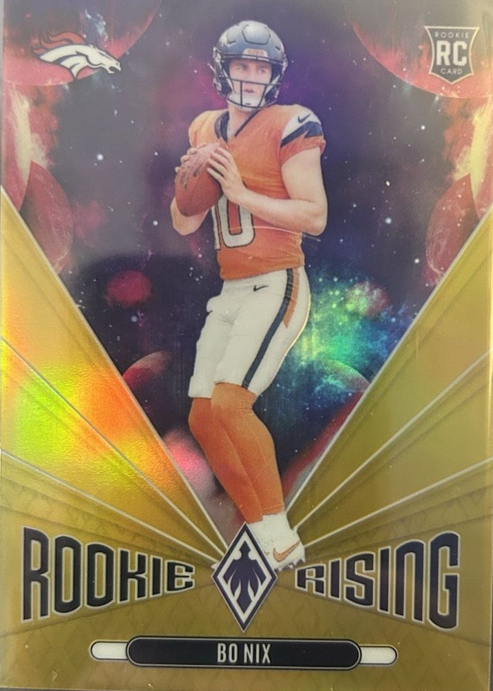 Bo Nix 2024 Phoenix #RR-BNX Rookie Rising - Gold /10 Price Guide ...