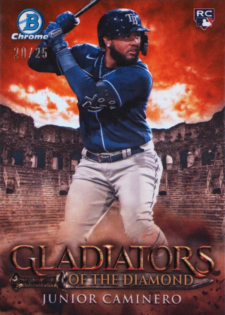 Junior Caminero 2024 Bowman #GOTD-3 Gladiators of the Diamond - Orange ...