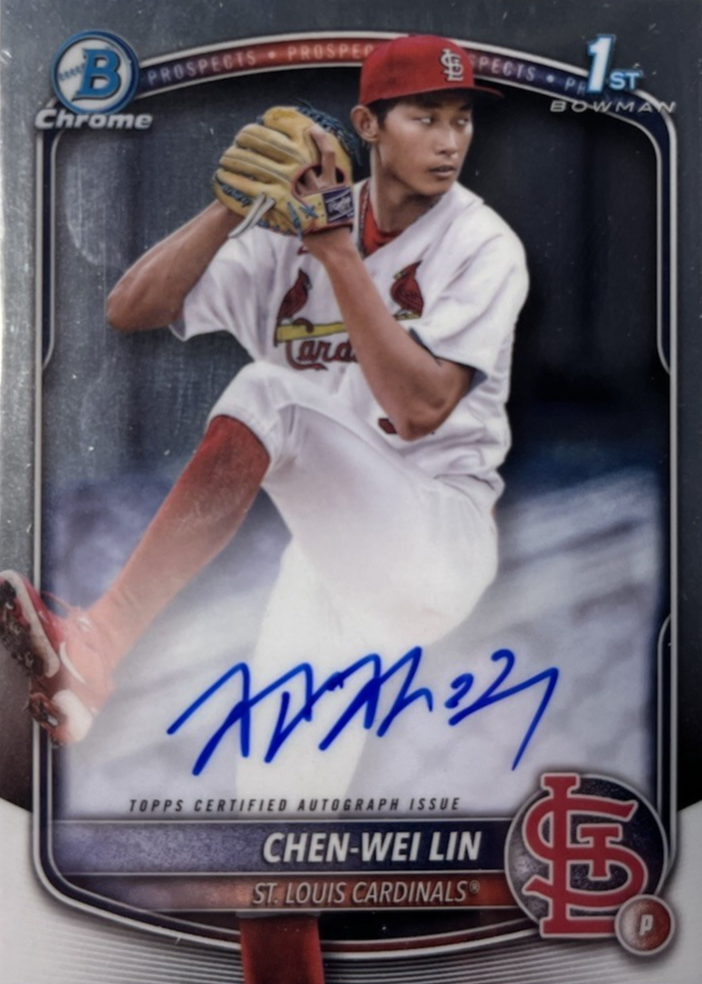 Chen-Wei Lin 2025 Bowman #CPA-CL Chrome Prospect Auto (1st) Price Guide - Sports Card Investor