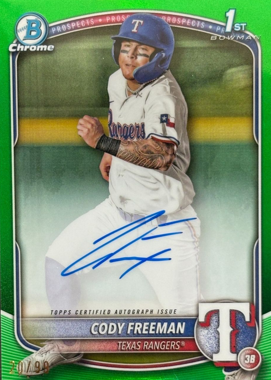 Cody Freeman Baseball Cards Price Guide - Sports Card Investor