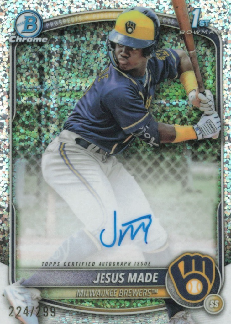 Jesus Made 2025 Bowman #CPA-JM Chrome Prospect Auto - Speckle Refractor ...