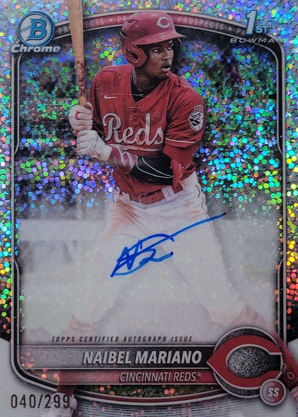Naibel Mariano 2025 Bowman #CPA-NM Chrome Prospect Auto - Speckle ...