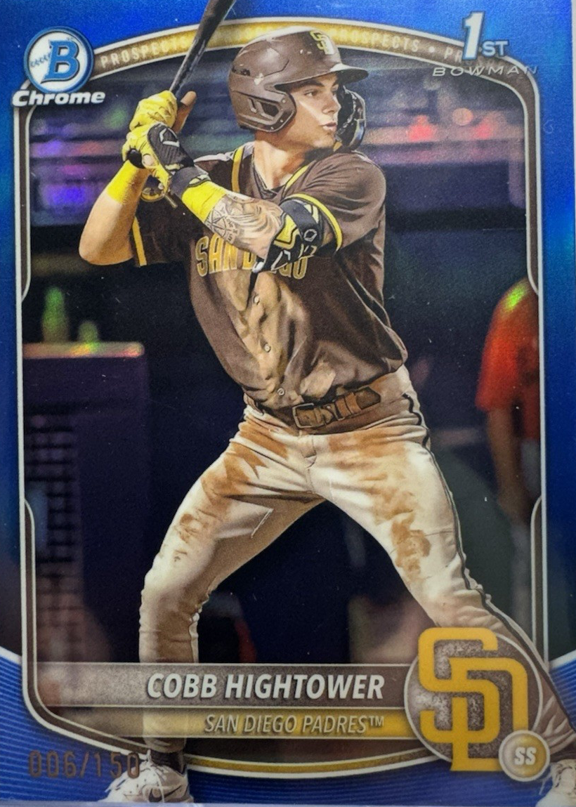 Cobb Hightower 2025 Bowman #BCP-104 Chrome Prospects - Blue Refractor ...