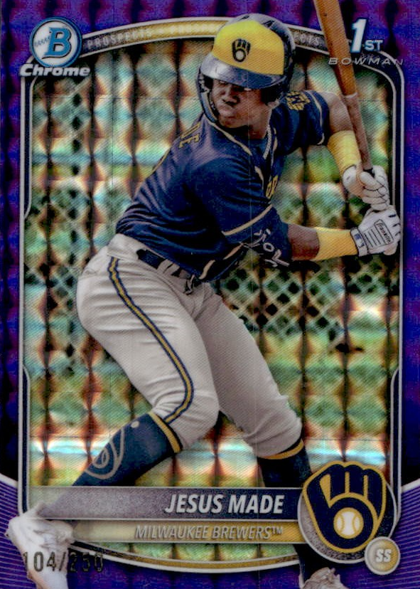 Jesus Made 2025 Bowman #BCP-50 Chrome Prospects - Purple Geometric ...