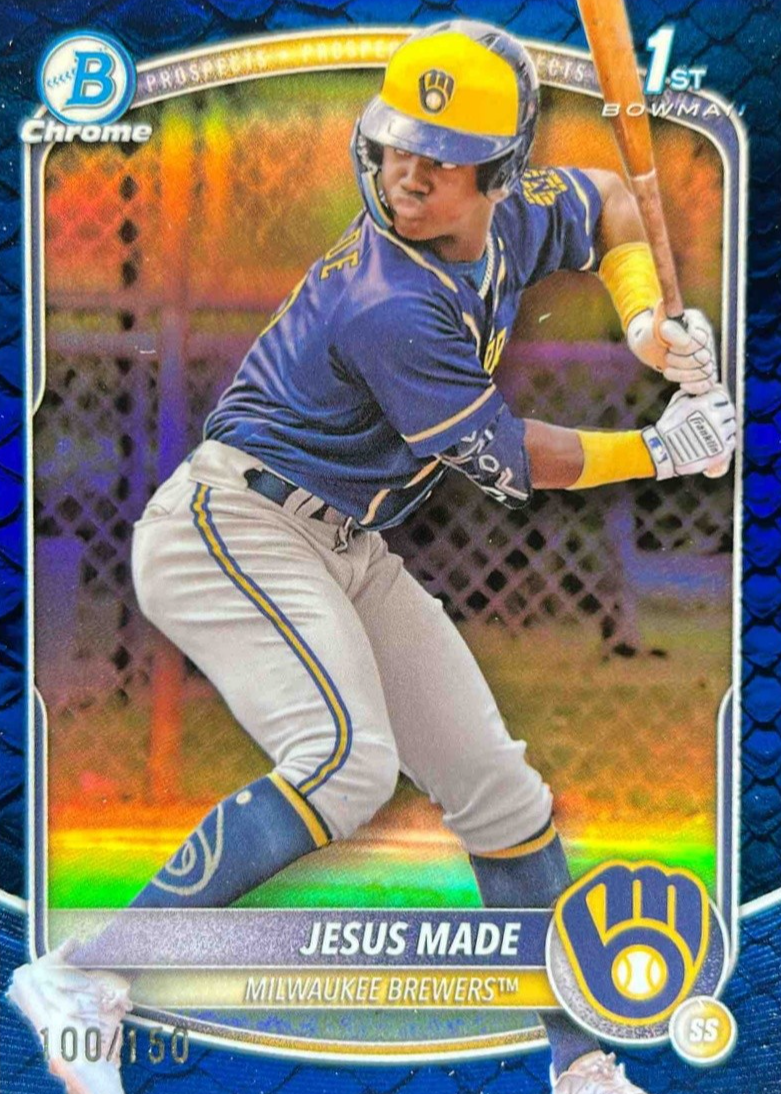 Jesus Made 2025 Bowman #BCP-50 Chrome Prospects - Reptilian Blue ...