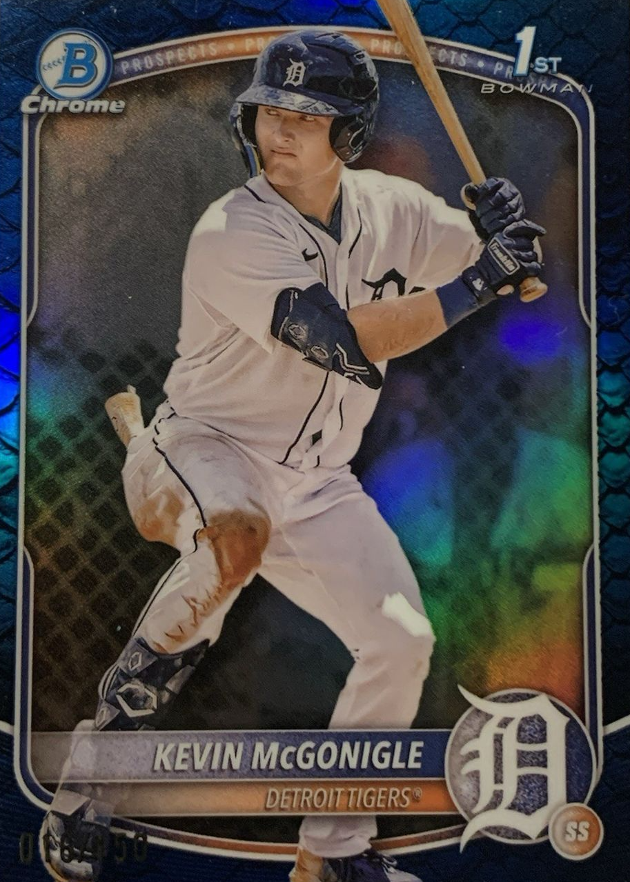 Kevin McGonigle 2025 Bowman #BCP-79 Chrome Prospects - Reptilian Blue ...
