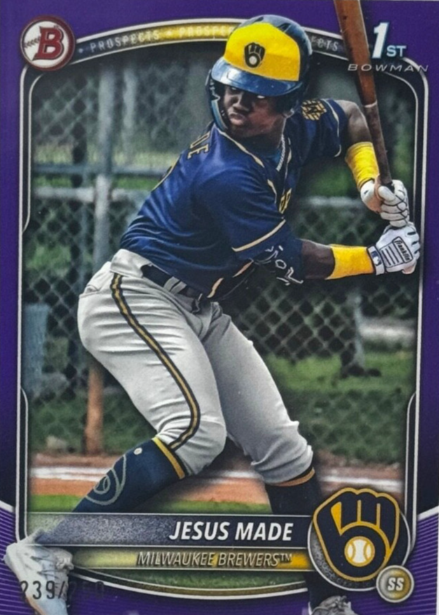 Jesus Made 2025 Bowman #BP-66 Prospects - Purple Border /250 (1st ...