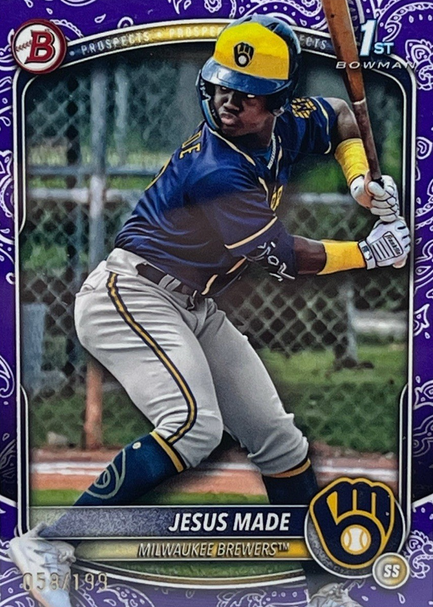 Jesus Made 2025 Bowman #BP-66 Prospects - Purple Pattern Border /199 ...