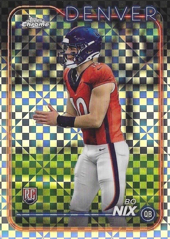 Bo Nix 2024 Topps Chrome #206 X-Fractor Price Guide - Sports Card Investor