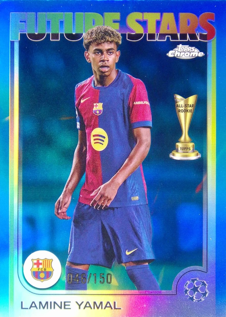 Lamine Yamal 2024 Topps Chrome UEFA Club Competitions #27 Blue ...