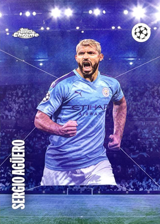 Sergio Aguero 2024 Topps Chrome UEFA Club Competitions #TF-7 Tifo /(SSP ...